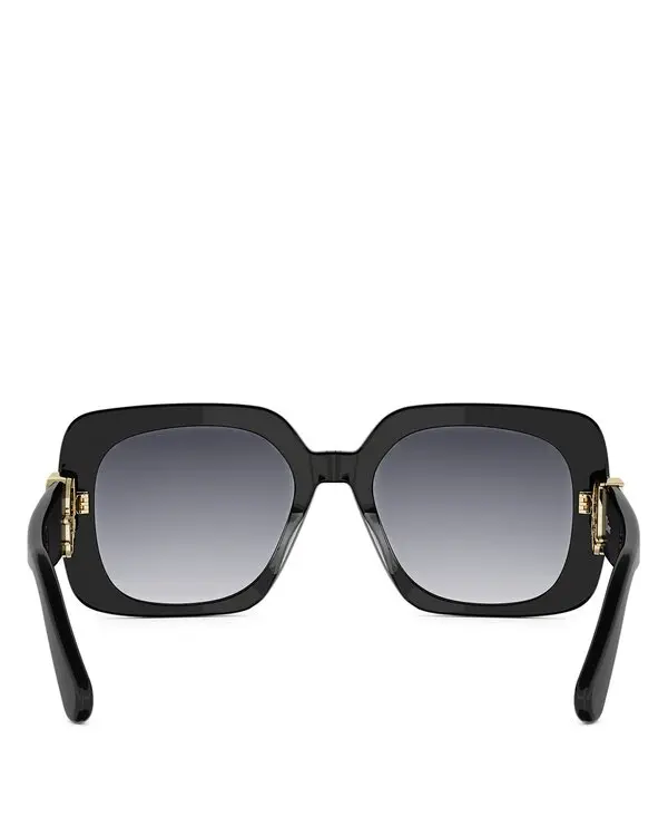 Dior Oblique S1i Square Sunglasses, 54mm - Black/grey