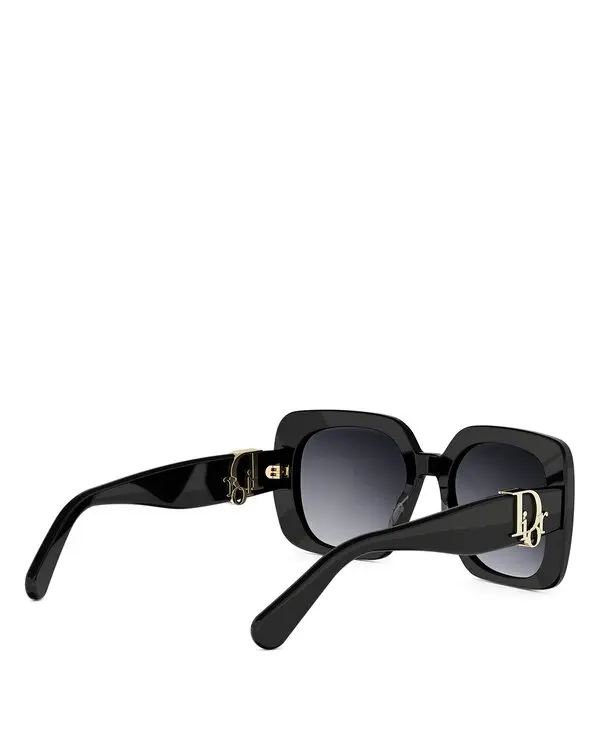 Dior Oblique S1i Square Sunglasses, 54mm - Black/grey