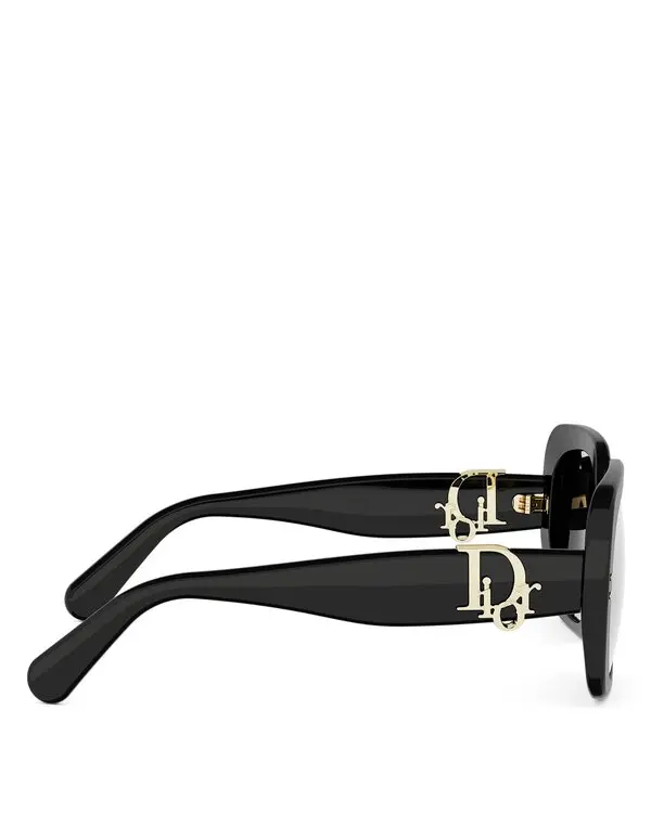 Dior Oblique S1i Square Sunglasses, 54mm - Black/grey