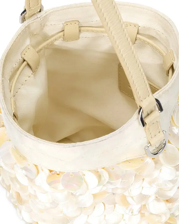 Staud Lila Mini Pearl Oyster Bucket Bag