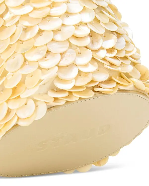 Staud Lila Mini Pearl Oyster Bucket Bag