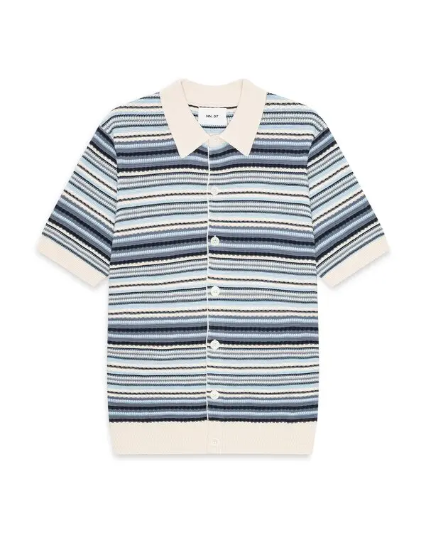 Nn07 Nolan Polo Cardigan - Navy Multi