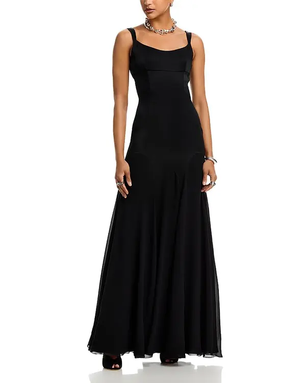 Alexander McQueen Satin Evening Gown