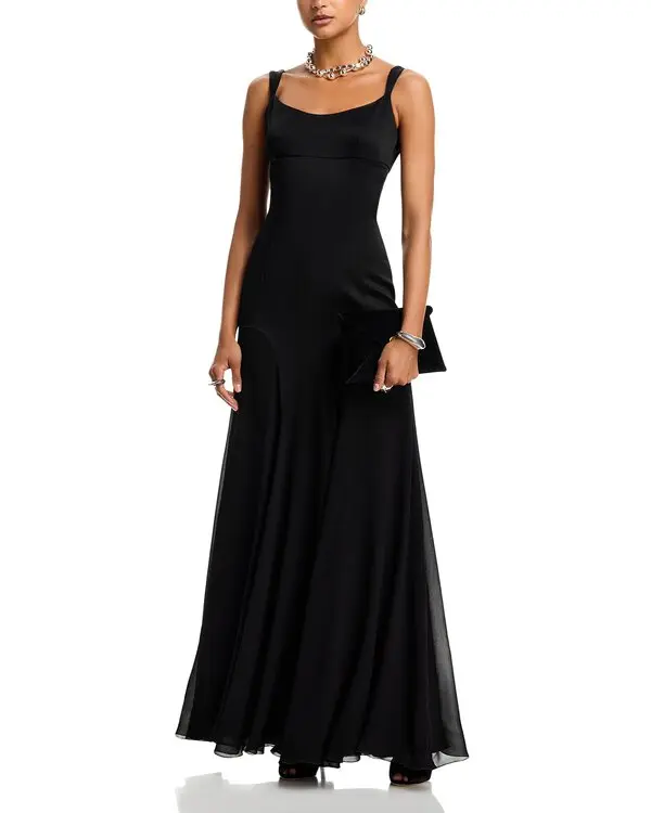 Alexander McQueen Satin Evening Gown
