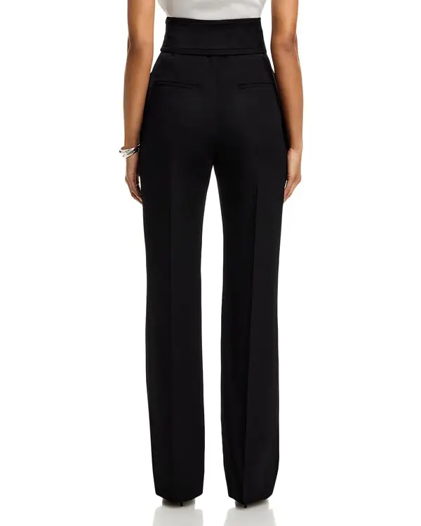 Alexander McQueen Grain De Poudre Cigarette Trousers - Black