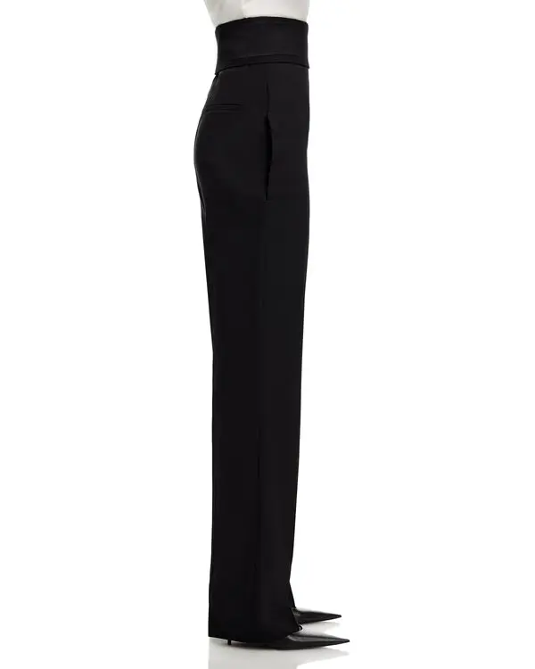 Alexander McQueen Grain De Poudre Cigarette Trousers - Black