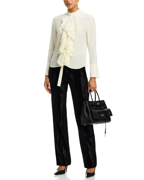 Alexander McQueen Silk Crepe De Chine Blouse - Cream