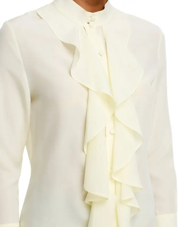 Alexander McQueen Silk Crepe De Chine Blouse - Cream