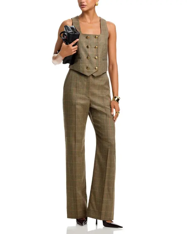 Alexander McQueen Checked Wool And Silk Vest