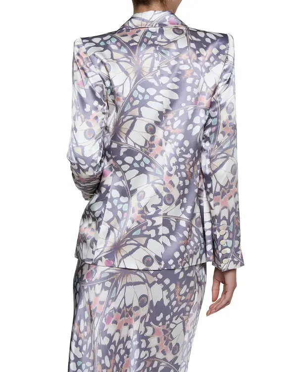L'Agence Sena Double Breasted Linen Blazer