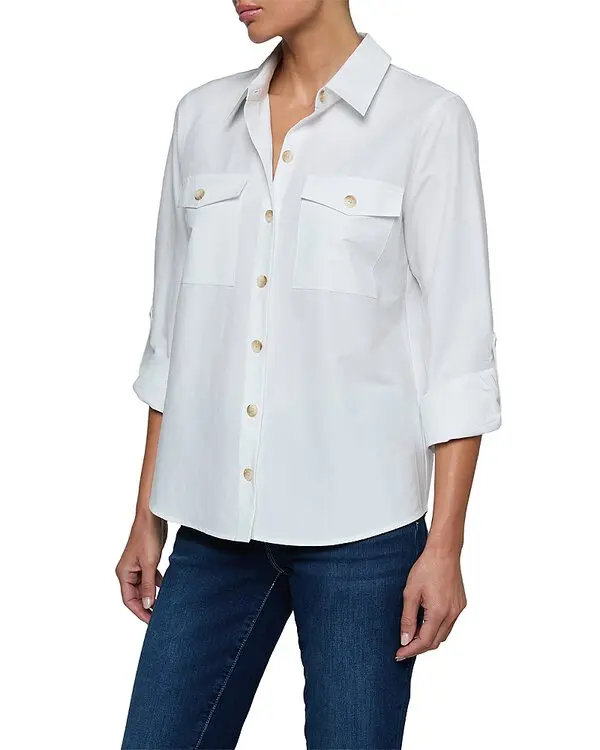 L'Agence Pearson Military Blouse - White
