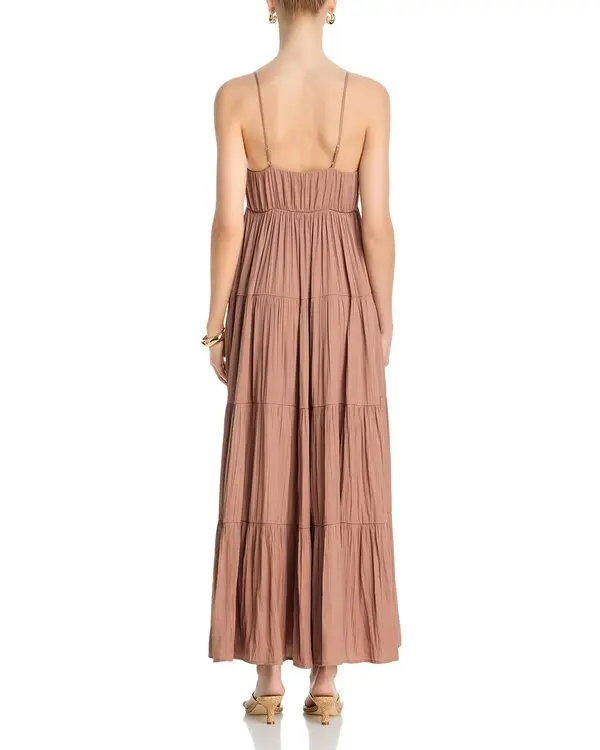 L'Agence Lua Tiered Maxi Dress - Hazelnut