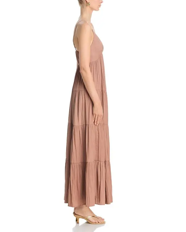 L'Agence Lua Tiered Maxi Dress - Hazelnut