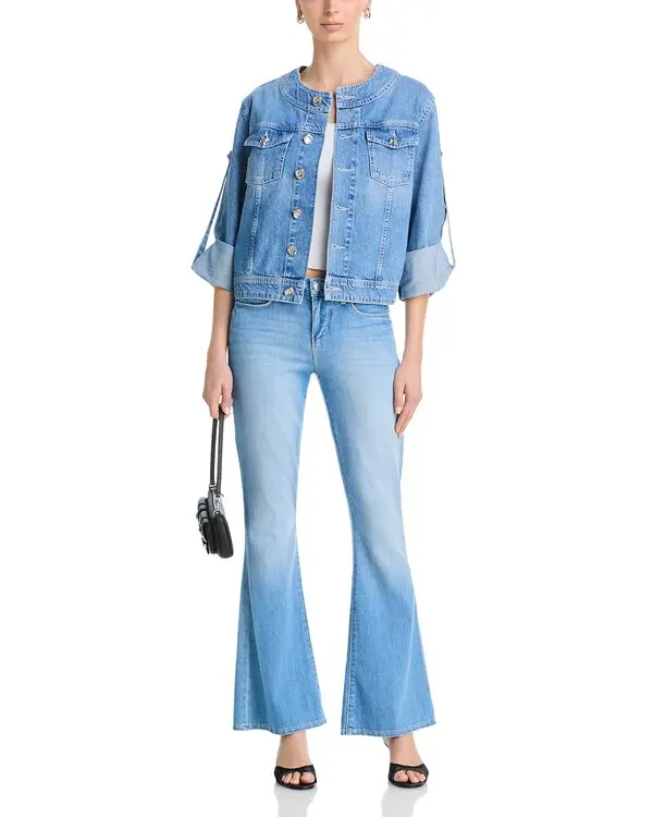 L'Agence Taney Low Rise Sneaker Flare Jeans - Pacific