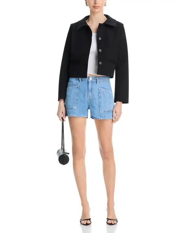 L'Agence Kyra High Rise Denim Shorts