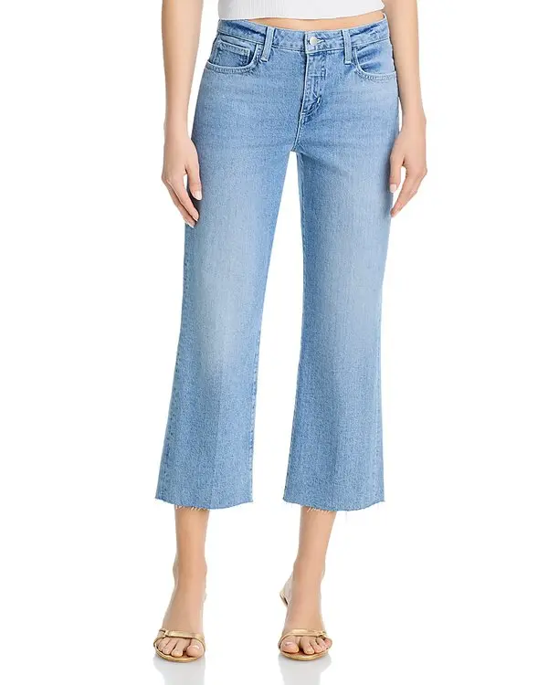 L'Agence Wanda High Rise Crop Wide Leg Jeans - Granova