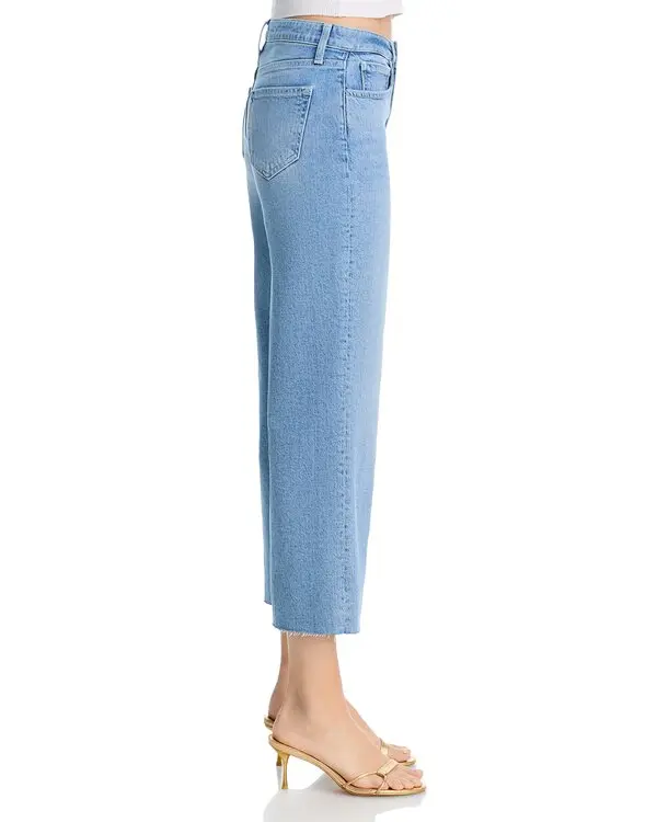 L'Agence Wanda High Rise Crop Wide Leg Jeans - Granova