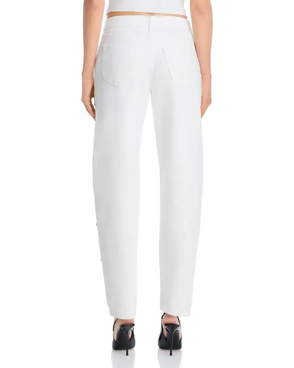 L'Agence Bex High Rise Embellished Rodeo Jeans
