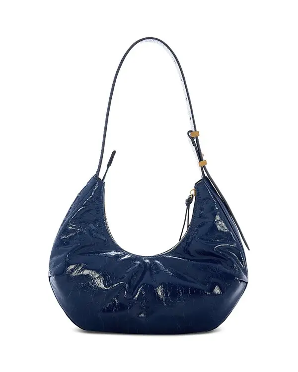 Rag & Bone Hudson Patent Leather Hobo Bag - Blue