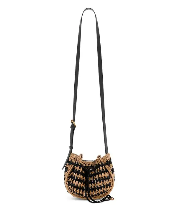 Rag & Bone River Small Woven Crossbody Bag - Black Multi