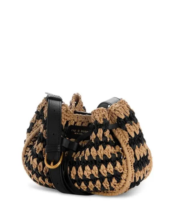 Rag & Bone River Small Woven Crossbody Bag - Black Multi