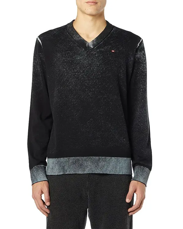 DIESEL® V-neck Long Sleeve Sweater
