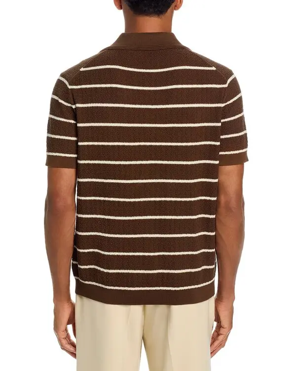 Simkhai Calum Relaxed Fit Stripe Polo Shirt