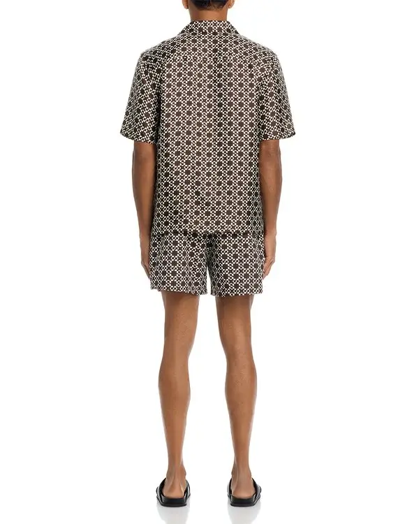 Simkhai Casper Loose Fit Medallion Shirt - Chocolate