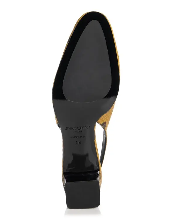 JIMMY CHOO Eyla 45 Slingback Pumps - Cigar/black