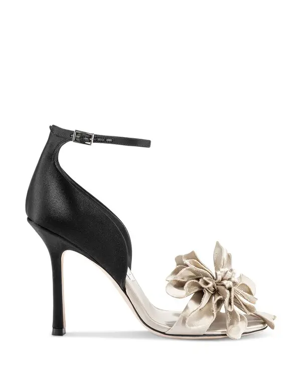 JIMMY CHOO Coko 100 Stiletto Sandals - Bone/black