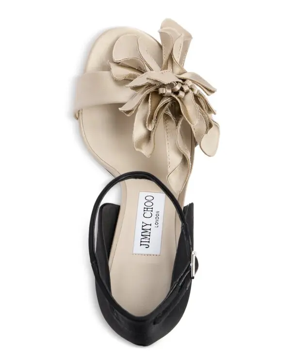 JIMMY CHOO Coko 100 Stiletto Sandals - Bone/black
