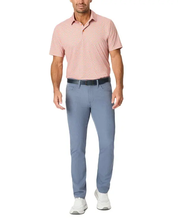 Robert Graham Links & Drinks Knit Polo Shirt - Orange