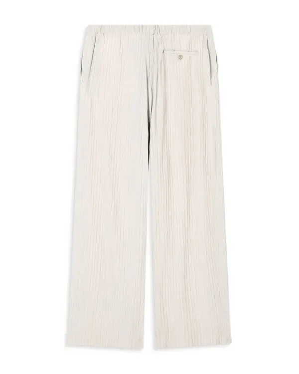 Emporio Armani Relaxed Fit Wrinkled Jacquard Trousers