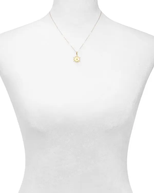 Aqua Sun Pendant Necklace