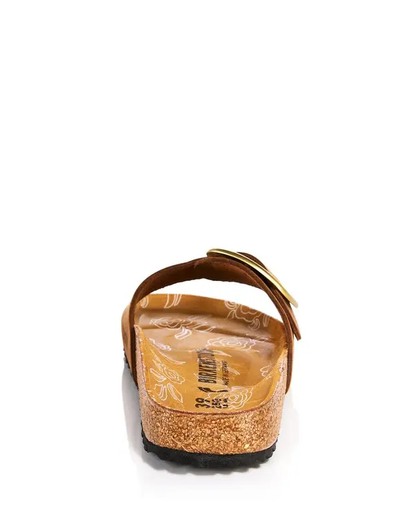 BIRKENSTOCK Madrid Big Buckle Printed Footbed Slide Sandals - Mink