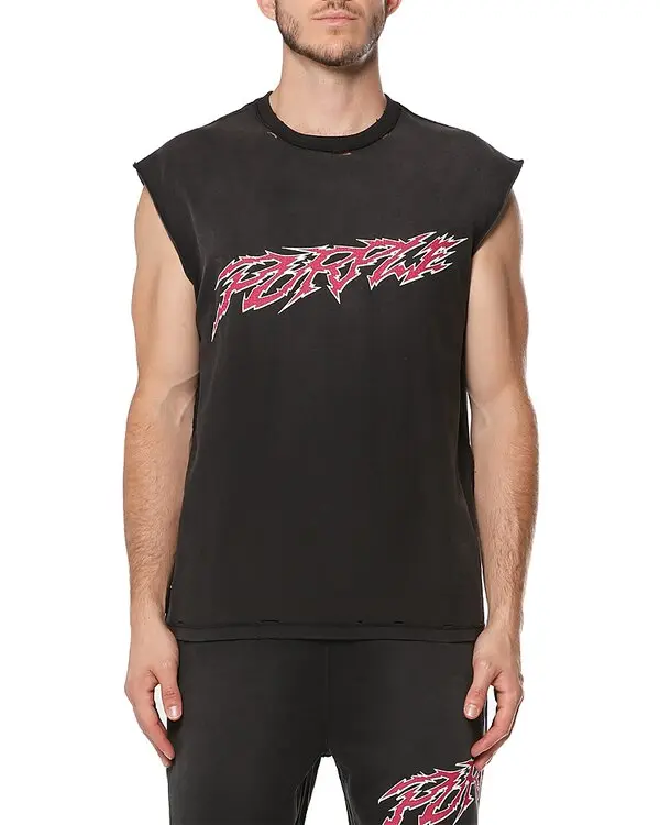 PURPLE BRAND Textured Sleeveless Tee