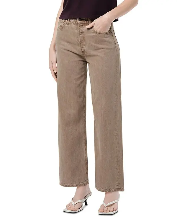 AGOLDE Ren High Rise Wide Leg Jeans - Trail