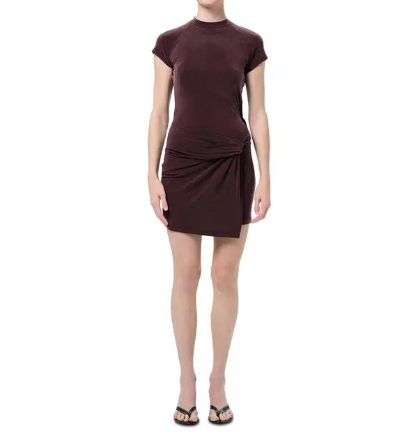 AGOLDE Kerri Draped Overlay Mini Dress