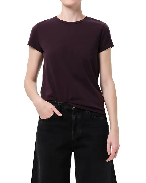 AGOLDE Adine Long Line Tee - Eggplant