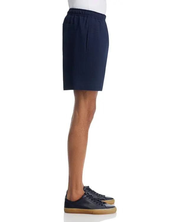 FRAME Regular Fit Seersucker Shorts - Navy