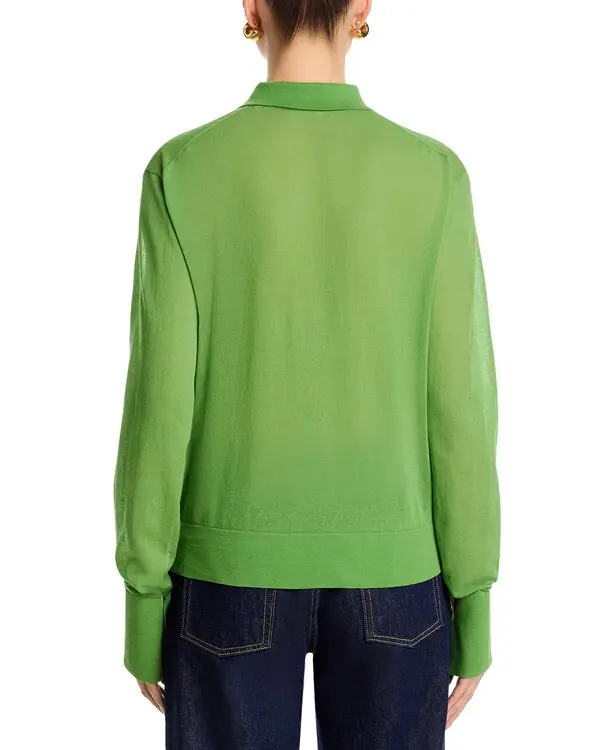 FRAME The Collared Cardi - Peridot