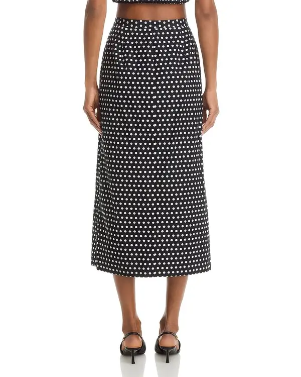 FRAME Polka Dot Midi Skirt
