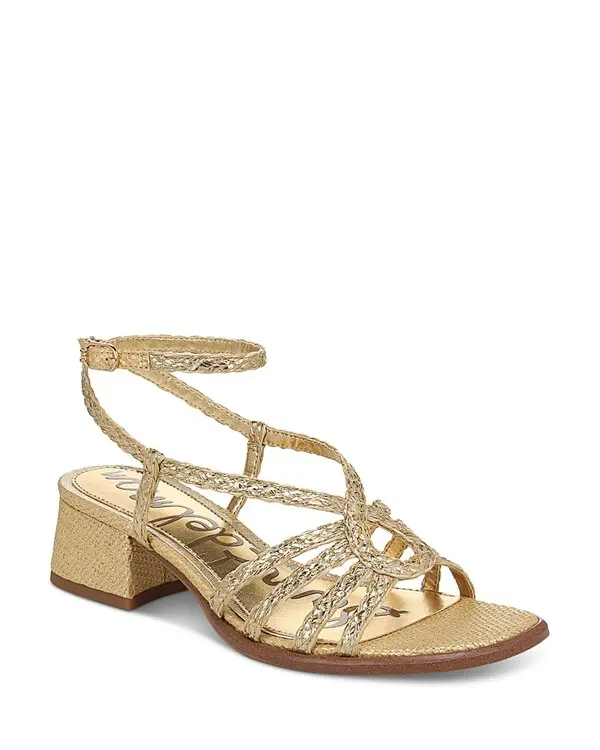 Sam Edelman Fletcher Braided Strappy Sandals - Amber Gold