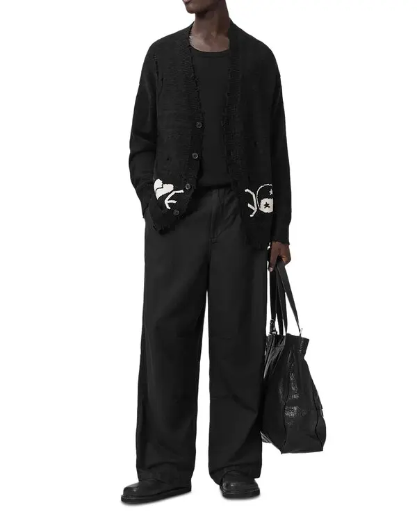 ALLSAINTS Echo Wide Leg Trousers - Orca Black