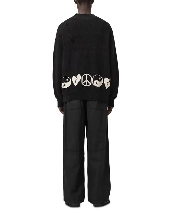 ALLSAINTS Echo Wide Leg Trousers - Orca Black