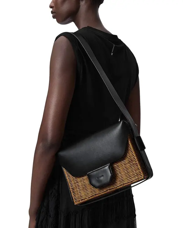 ALLSAINTS Monique Shoulder Bag - Biscuit/blue