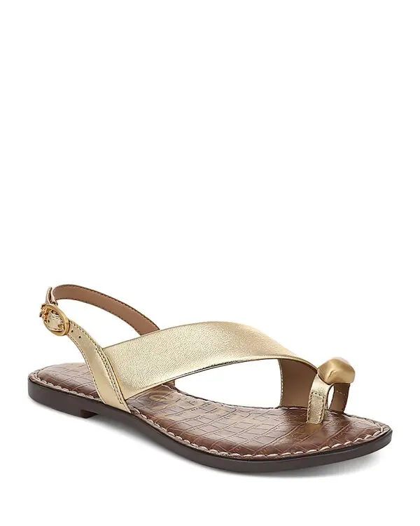 Sam Edelman Grace Flat Sandals - Amber Gold