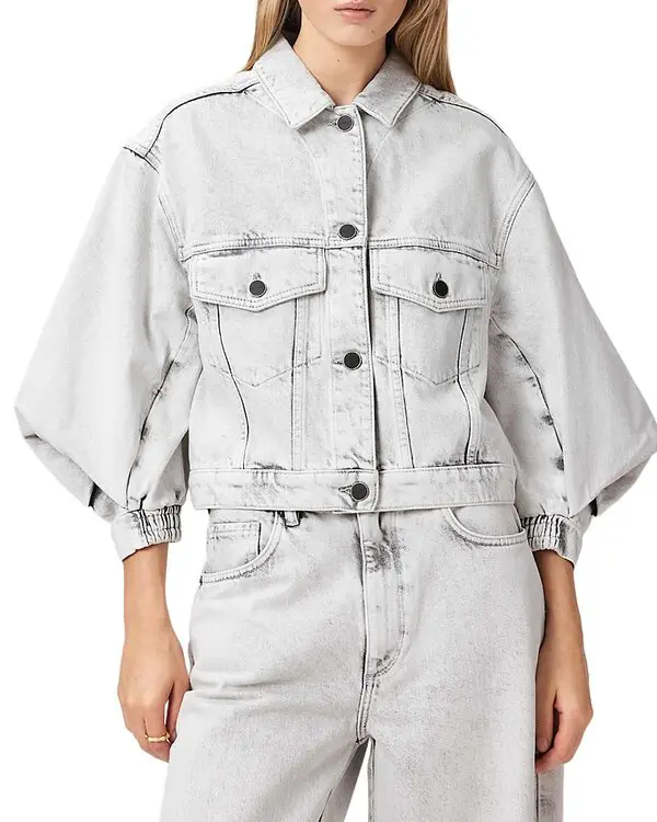 ALLSAINTS Luca Denim Jacket - Bleached Grey