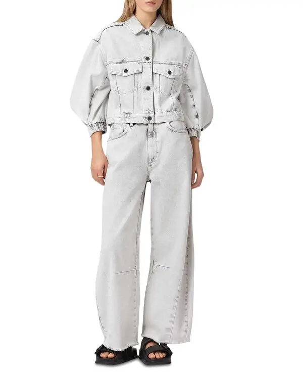 ALLSAINTS Luca Denim Jacket - Bleached Grey