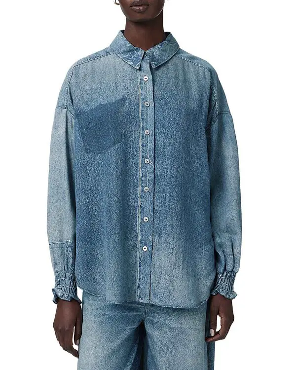 ALLSAINTS Charli Shirt 100% Tencel™ Lyocell - Illusion Indigo